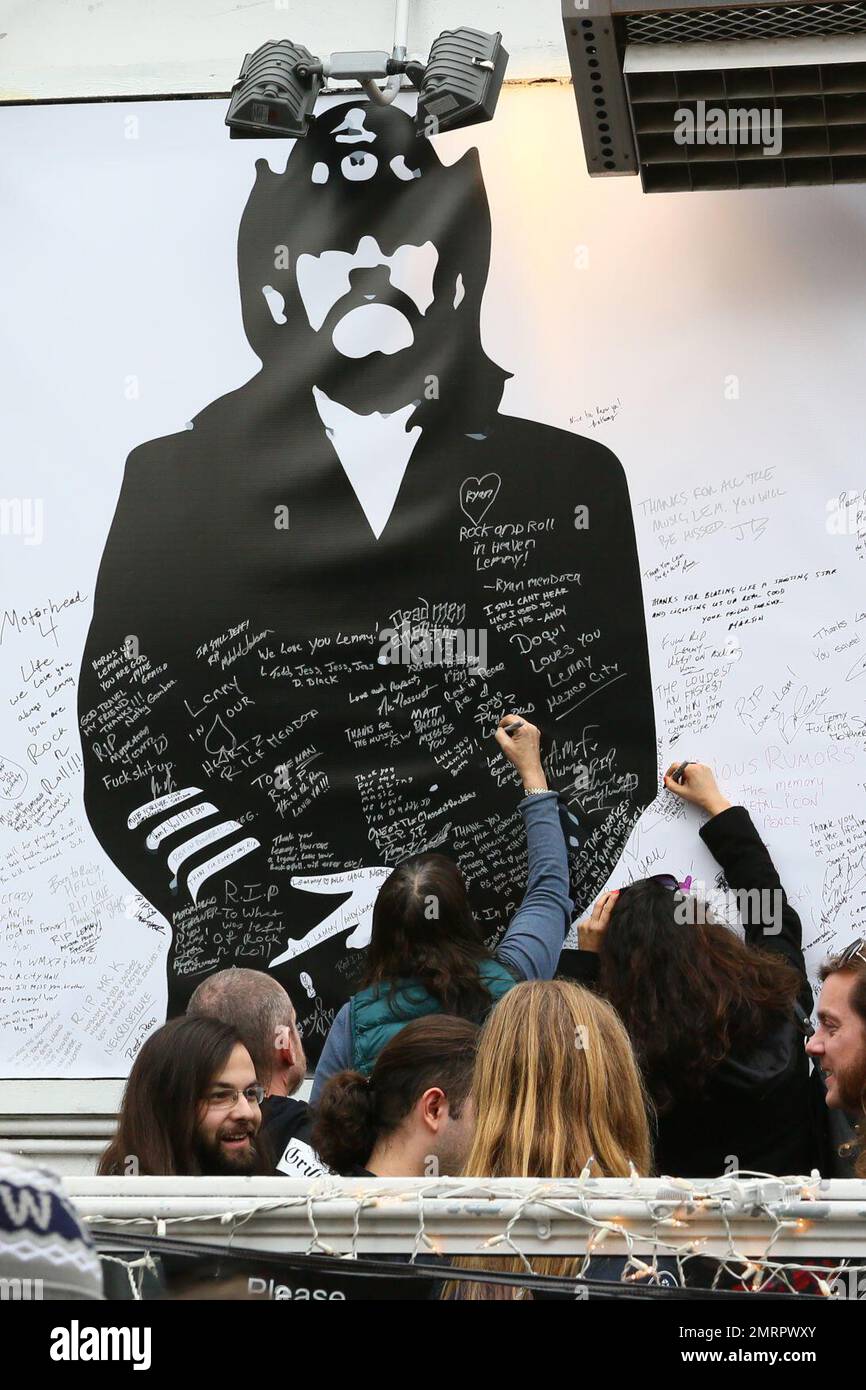 Fans turned out to honor Lemmy Kilmister of Motorhead during his ...