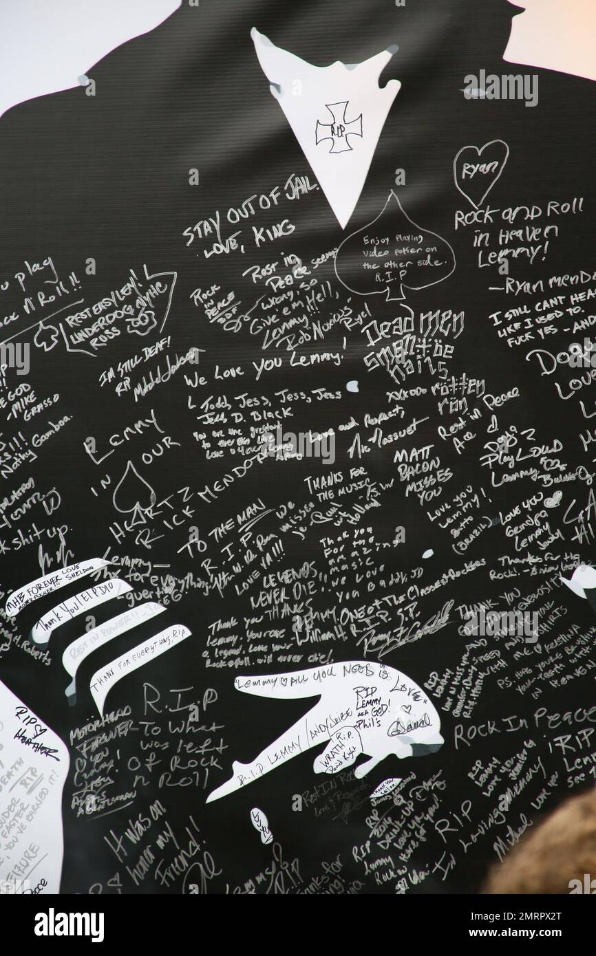 Fans turned out to honor Lemmy Kilmister of Motorhead during his ...