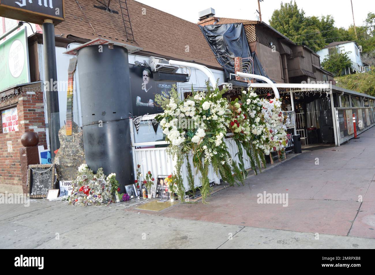 General view of tributes left outside the Rainbow Bar & Grill on the ...