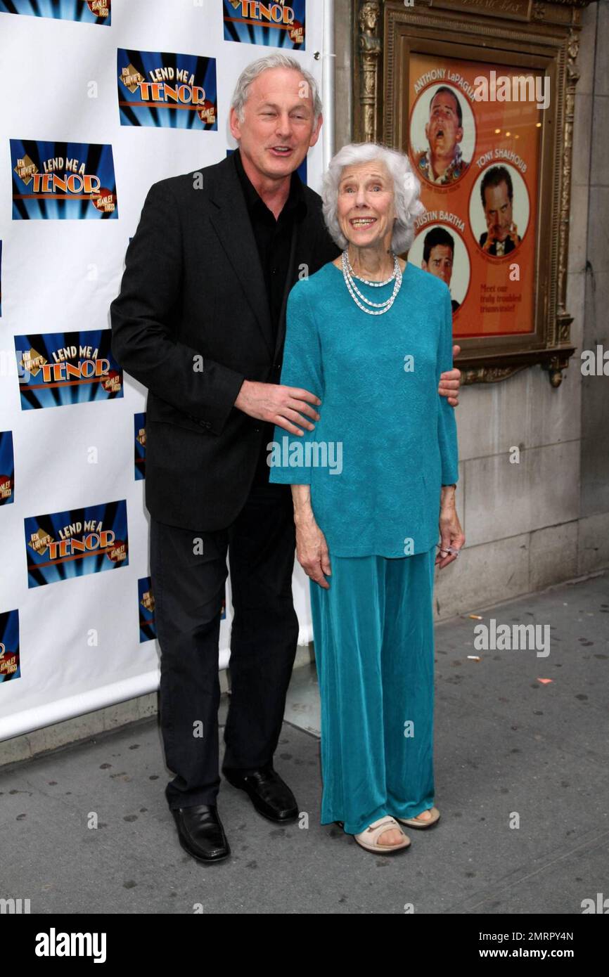 Actor Victor and Frances Sternhagen attends the opening night of "Lend ...