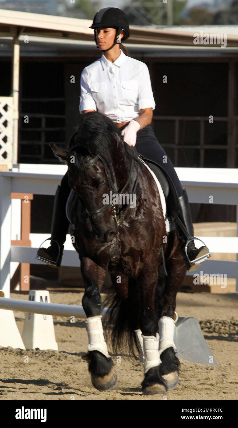 EXCLUSIVE!! Leona Lewis dons her riding boots and hard hat to go ...
