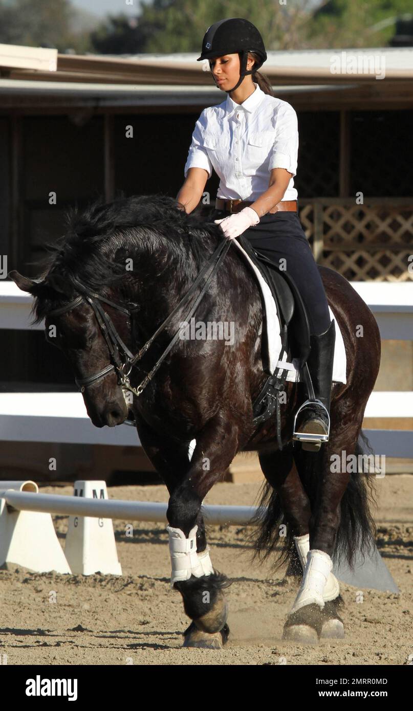 EXCLUSIVE!! Leona Lewis dons her riding boots and hard hat to go ...