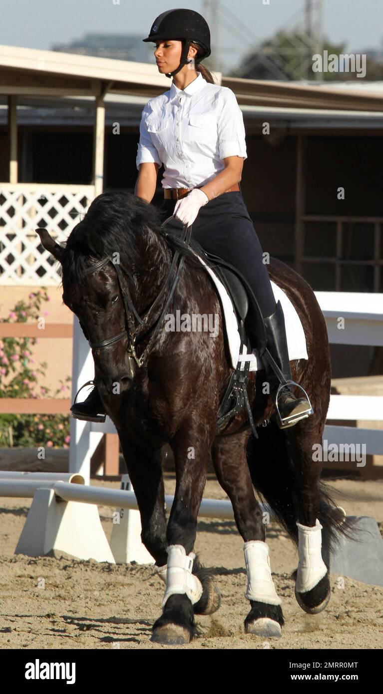 EXCLUSIVE!! Leona Lewis dons her riding boots and hard hat to go ...