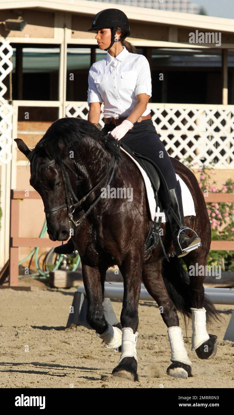 EXCLUSIVE!! Leona Lewis dons her riding boots and hard hat to go ...