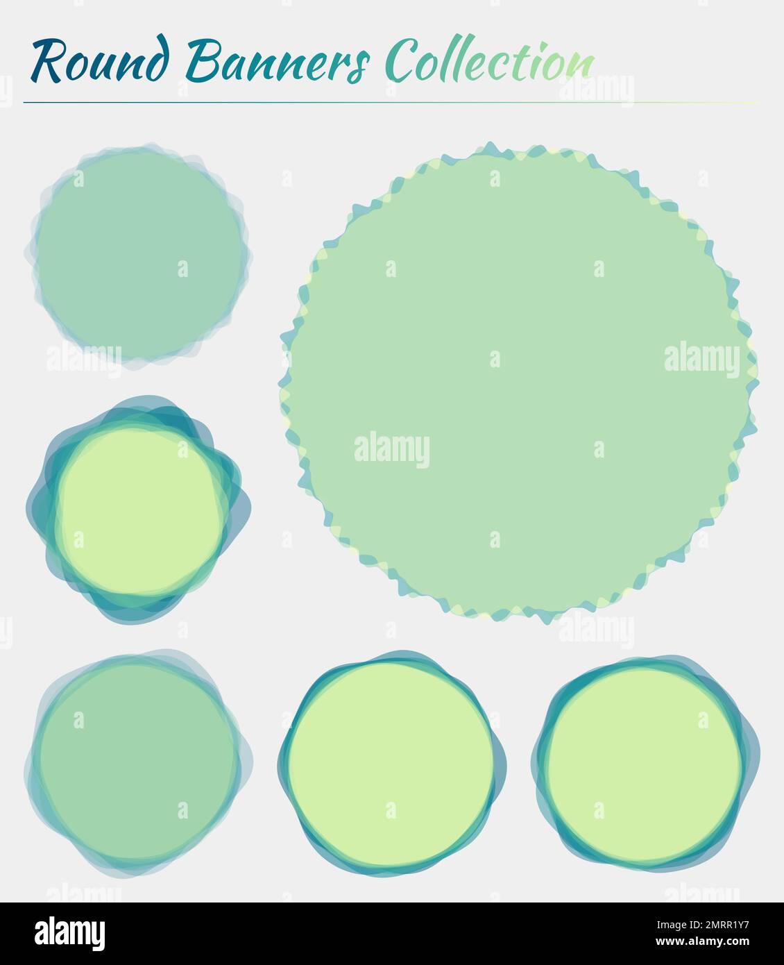 Colorful round banner. Circular backgrounds in yellow and blue colors ...