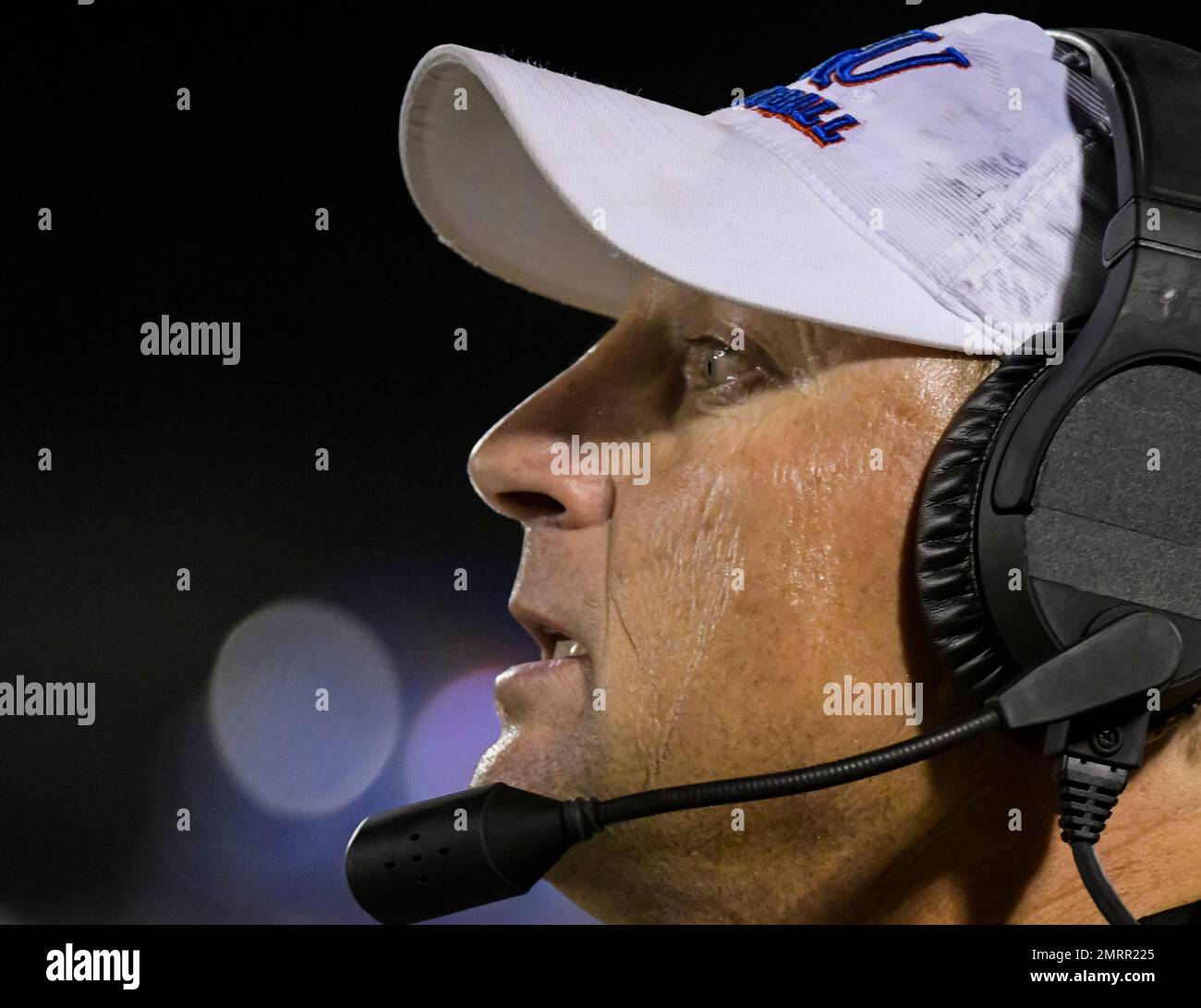 Kansas head coach David Beaty watches his team play against Southeast ...