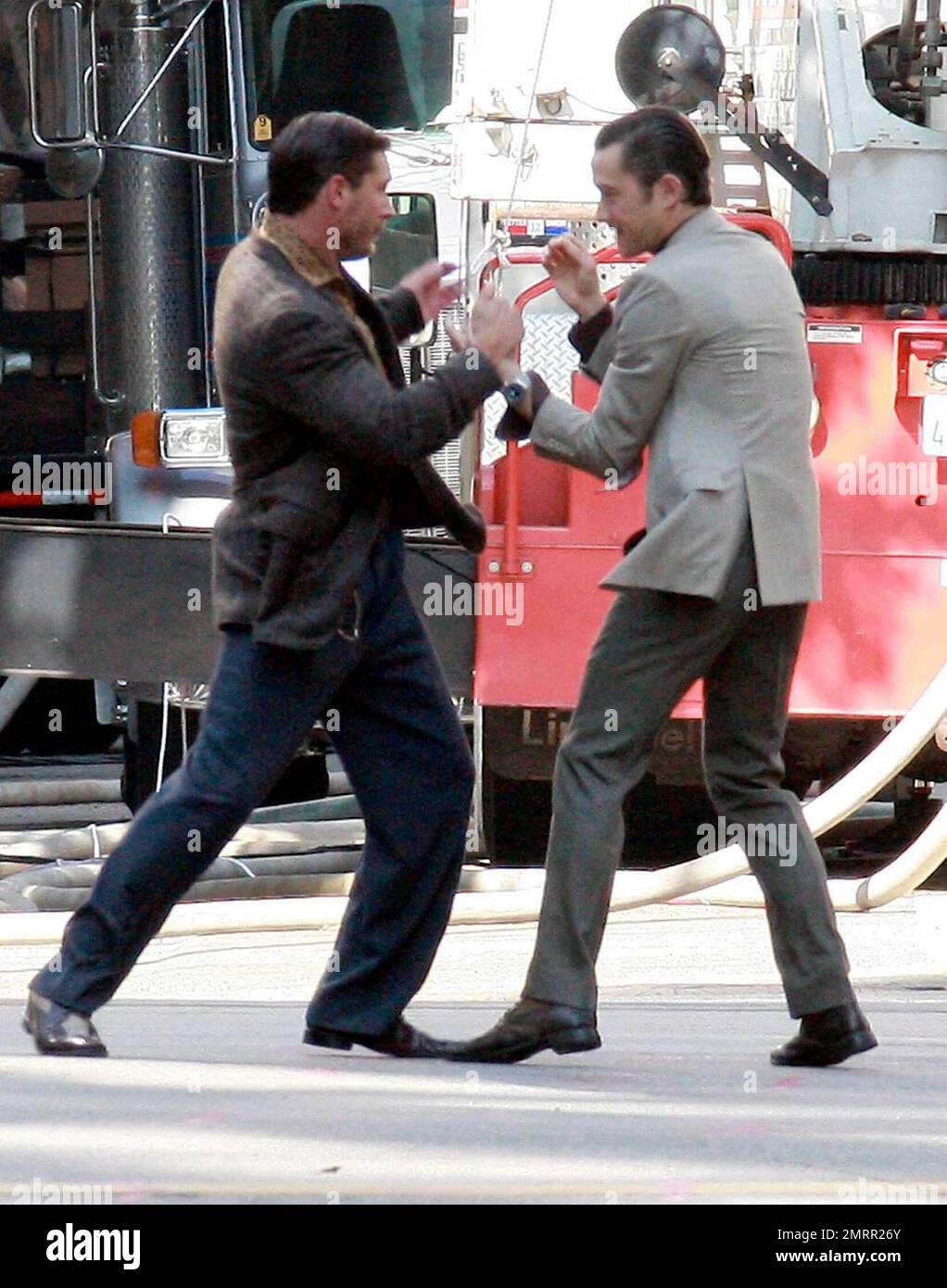 Joseph gordon levitt leonardo dicaprio inception hi-res stock ...