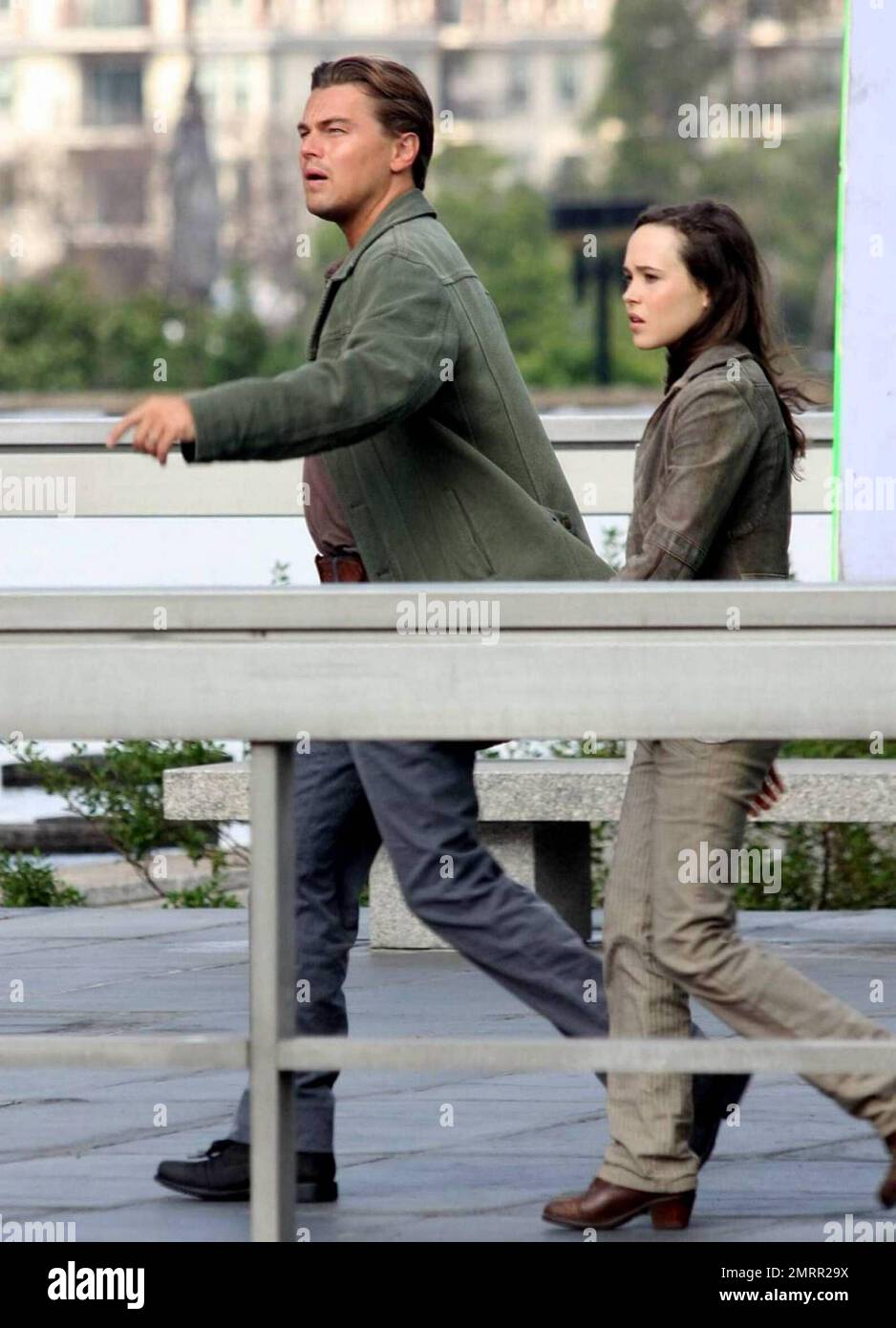 Leonardo DiCaprio and Ellen Page film scenes for their upcoming film ...