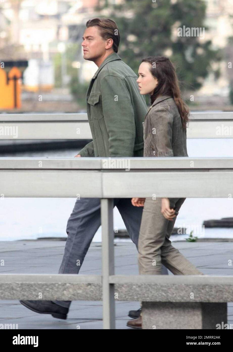 Leonardo DiCaprio and Ellen Page film scenes for their upcoming film ...
