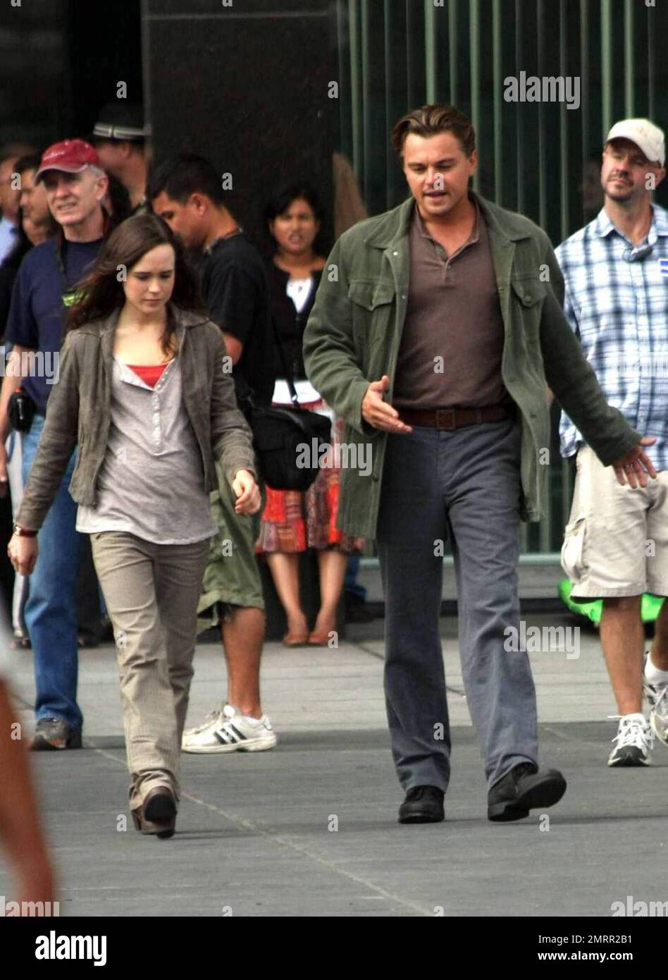 Leonardo DiCaprio and Ellen Page film scenes for their upcoming film ...