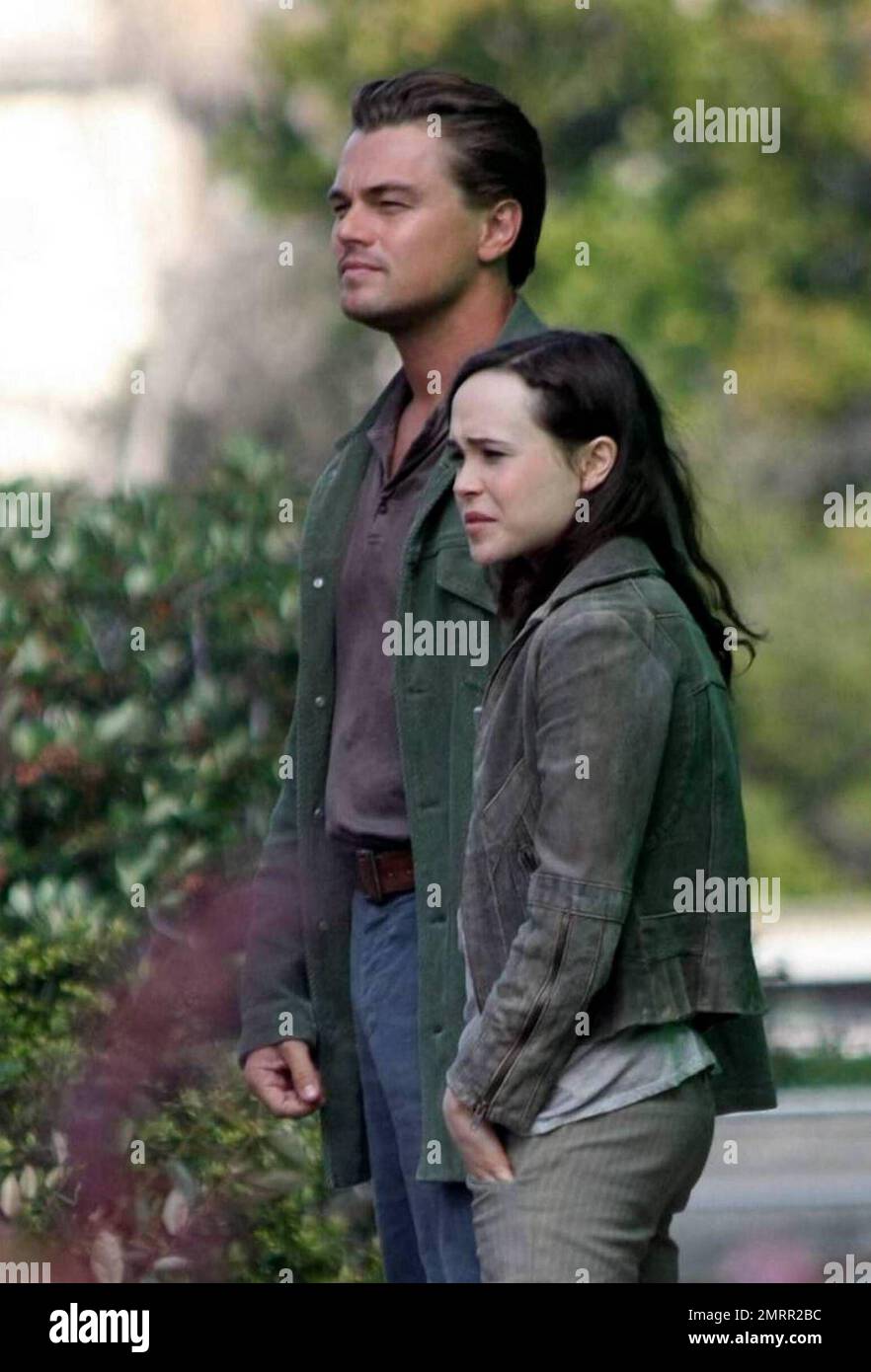 Inception leonardo dicaprio ellen page hi-res stock photography and ...
