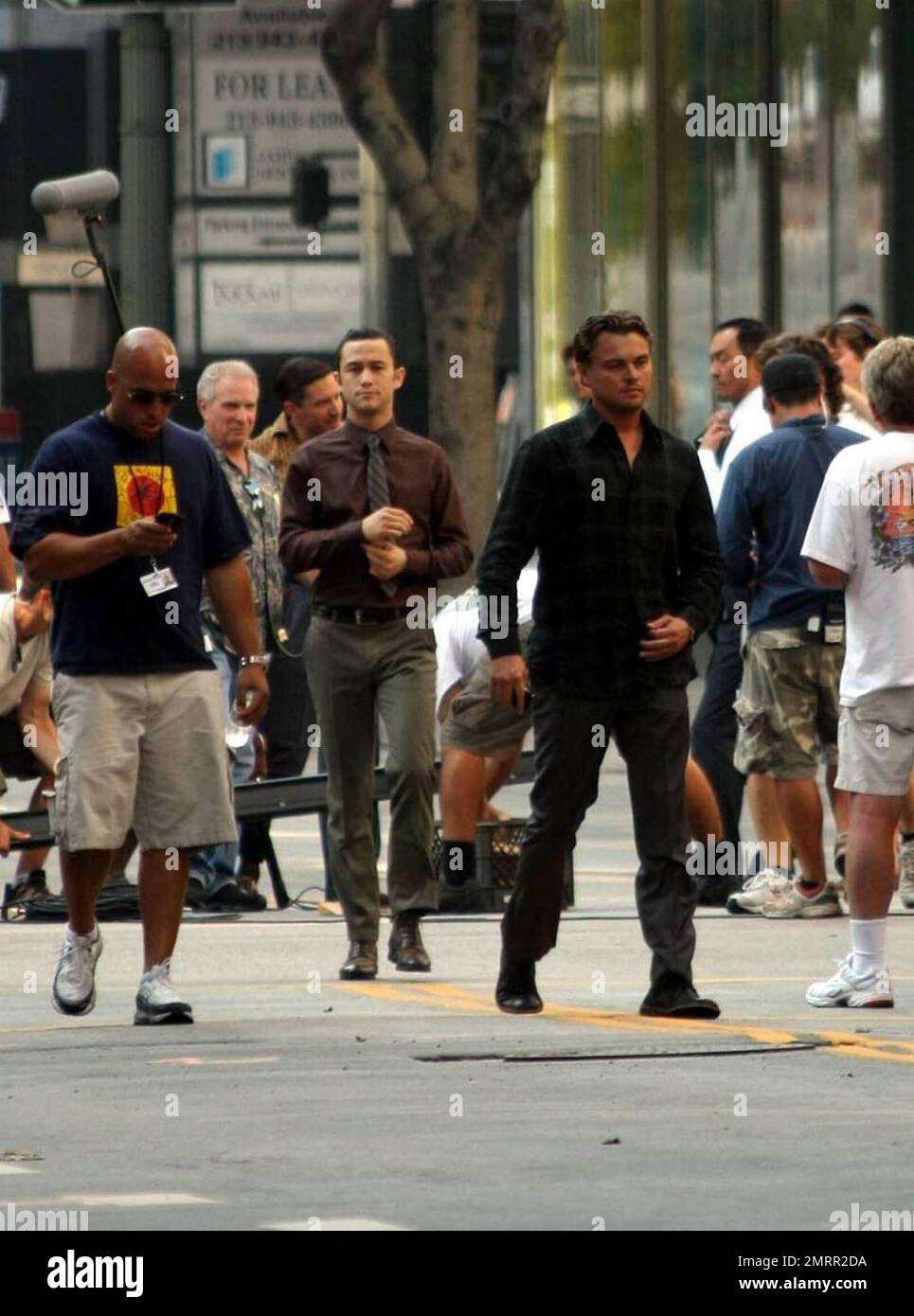 Leonardo DiCaprio shoots a scene his new film "Inception" (working title: "Oliver's Arrow ...