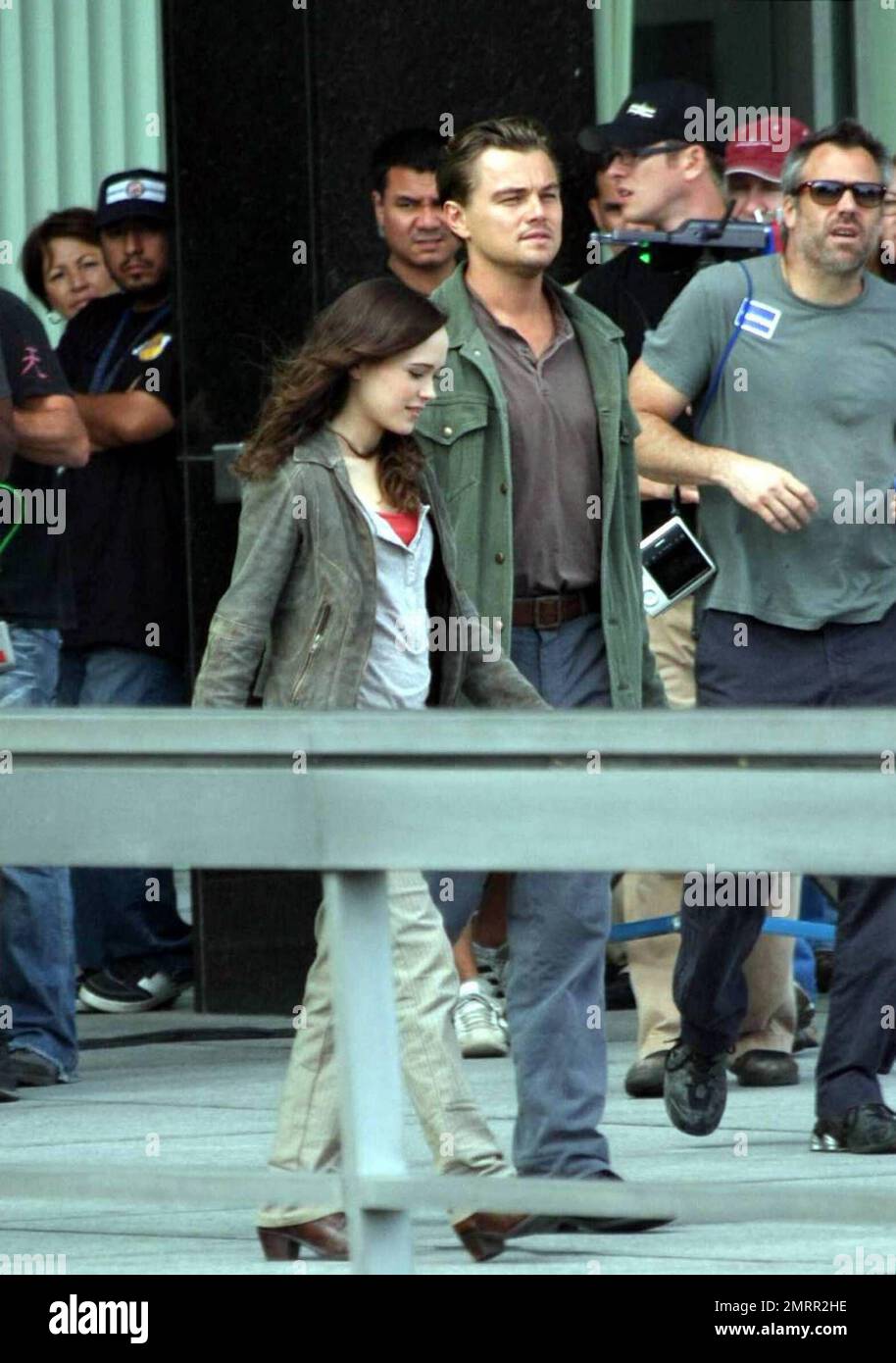 Leonardo DiCaprio and Ellen Page film scenes for their upcoming film ...