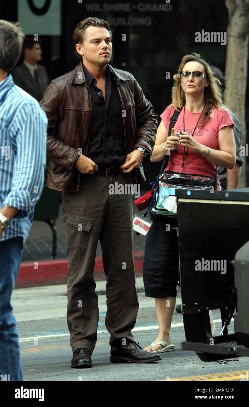 Leonardo DiCaprio shoots a scene his new film "Inception" (working title: "Oliver's Arrow ...
