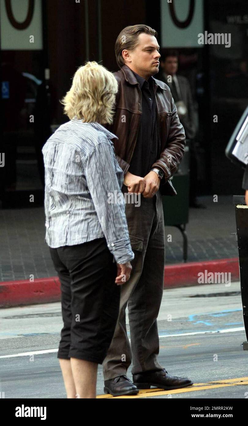Leonardo DiCaprio shoots a scene his new film "Inception" (working title: "Oliver's Arrow ...