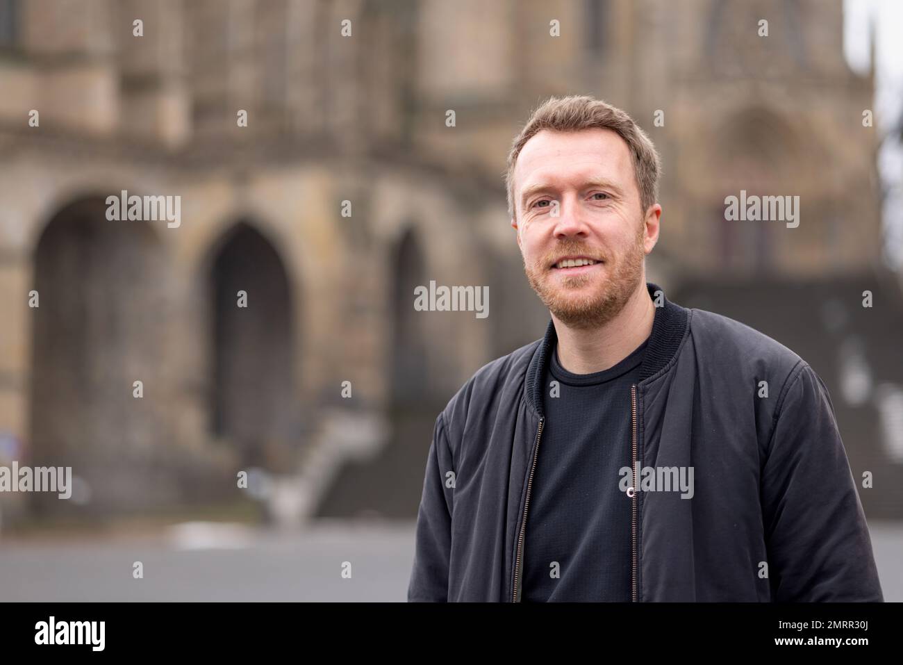 Erfurt, Germany. 31st Jan, 2023. Pastor Klaus Zebe stands on Domplatz ...