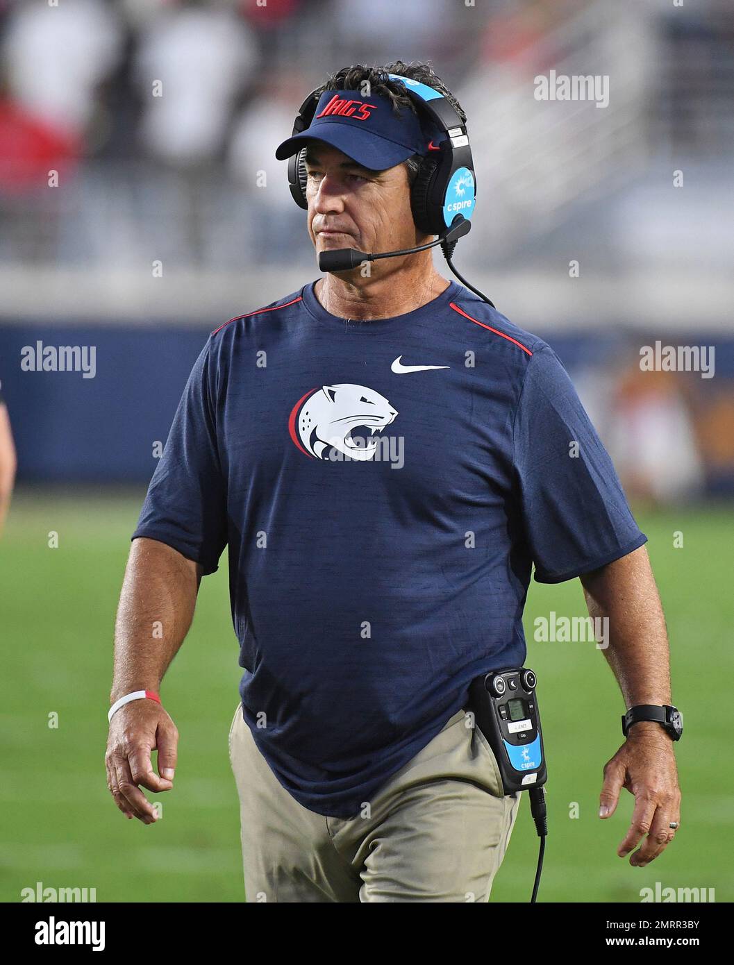 South Alabama head coach Joey Jones watches on during the first half of ...