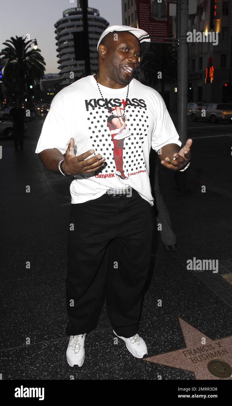 Former NFL Football player Lester Speight poses for photos at the ...