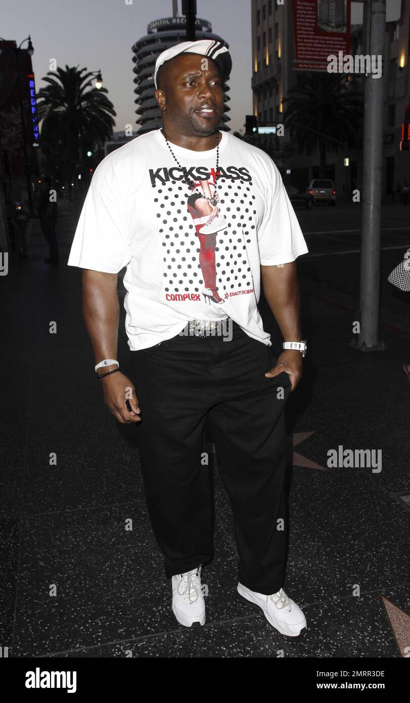 Former NFL Football player Lester Speight poses for photos at the ...