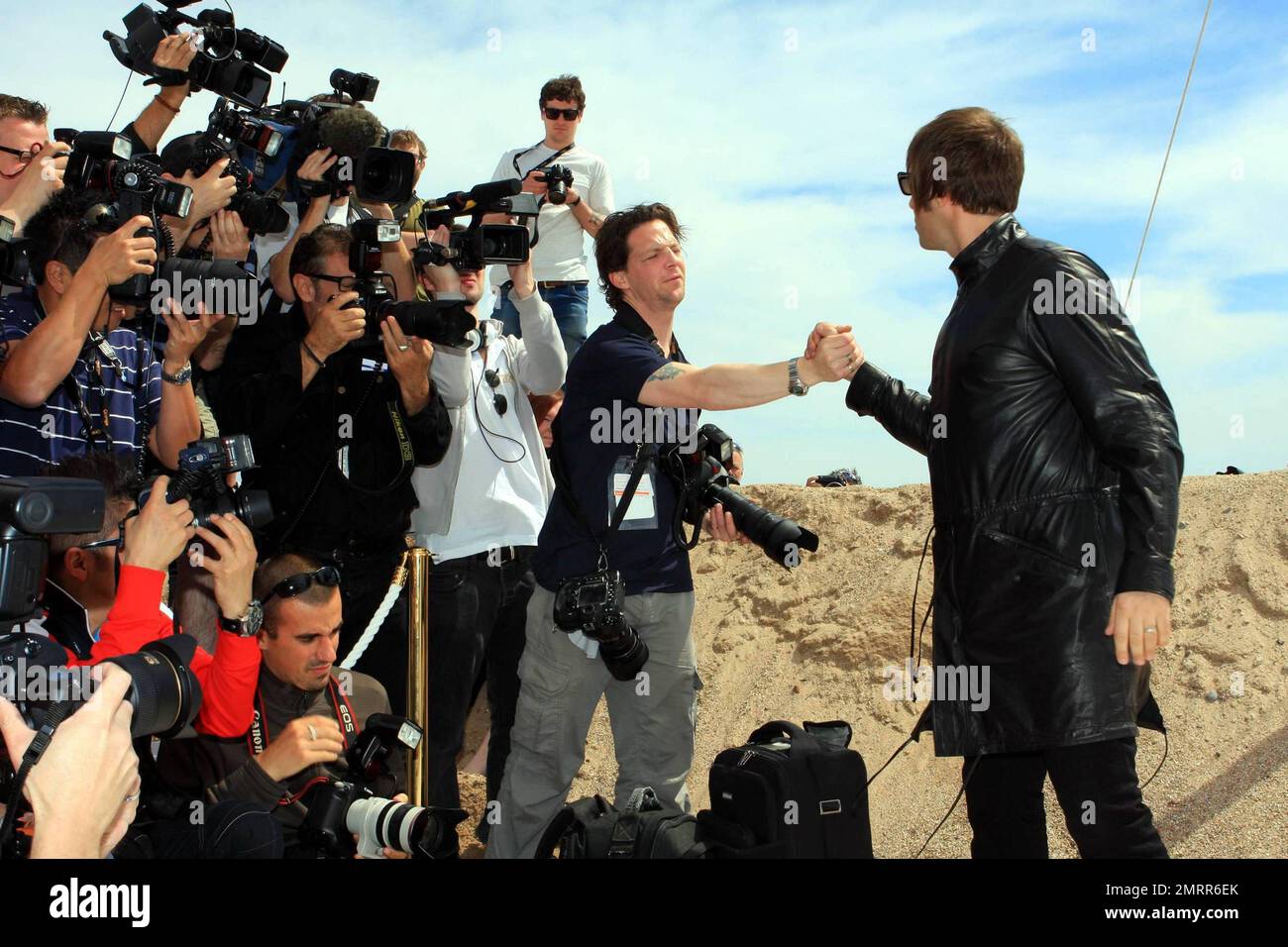 Liam Gallagher and wife Nicole Appleton at a photocall during the 63rd ...