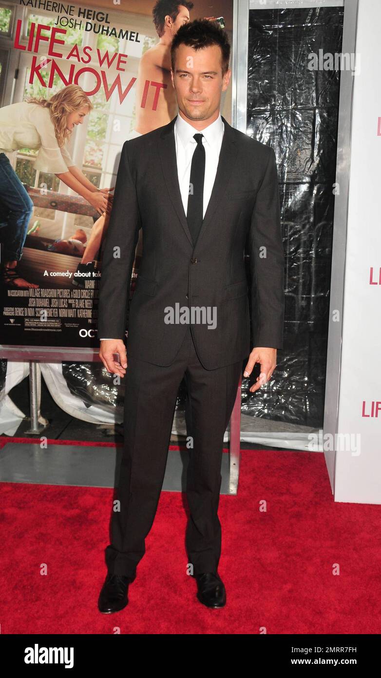 Josh Duhamel walks the red carpet at the premiere of Warner Bros. "Life ...