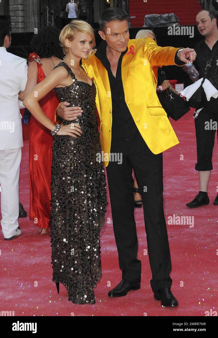 TV personalities Mirjam Weichselbraun and Alfons Haider pose on the red ...