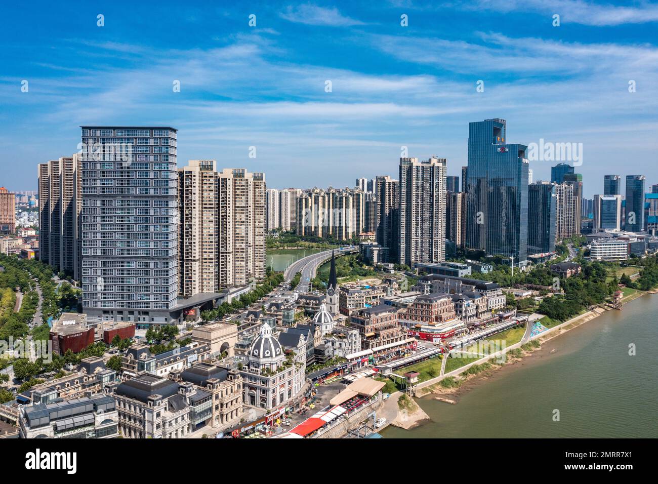 Fisherman's wharf aerial changsha complex scene Stock Photo - Alamy