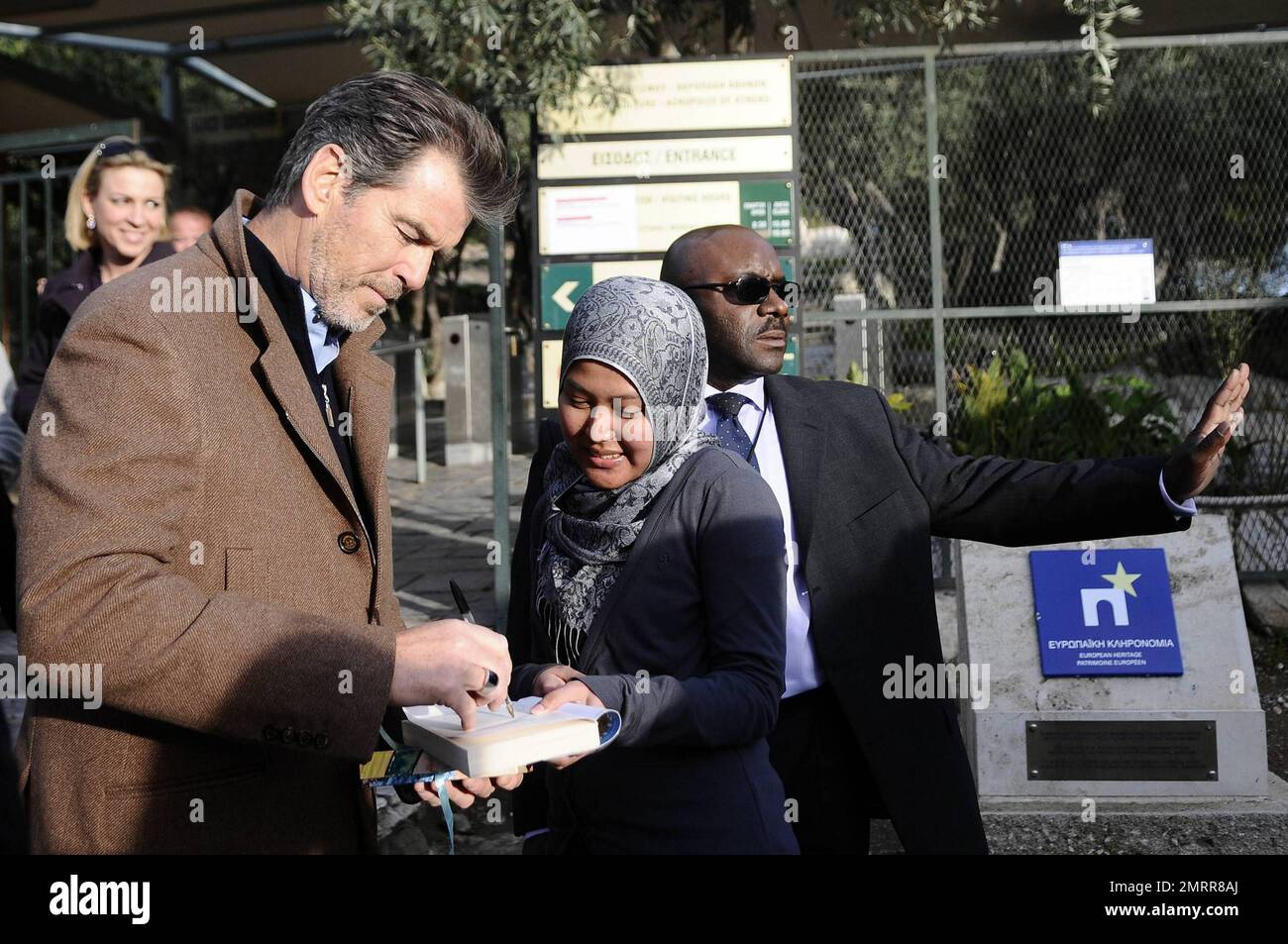 GREECE OUT - Pierce Brosnan at the world premiere of "Percy Jackson and ...