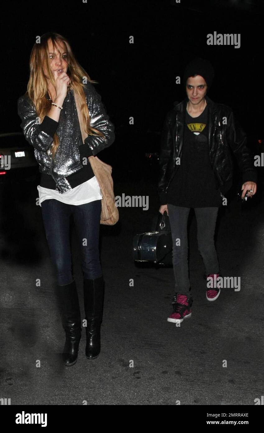 Samantha Ronson And Lindsay Lohan Holding Hands