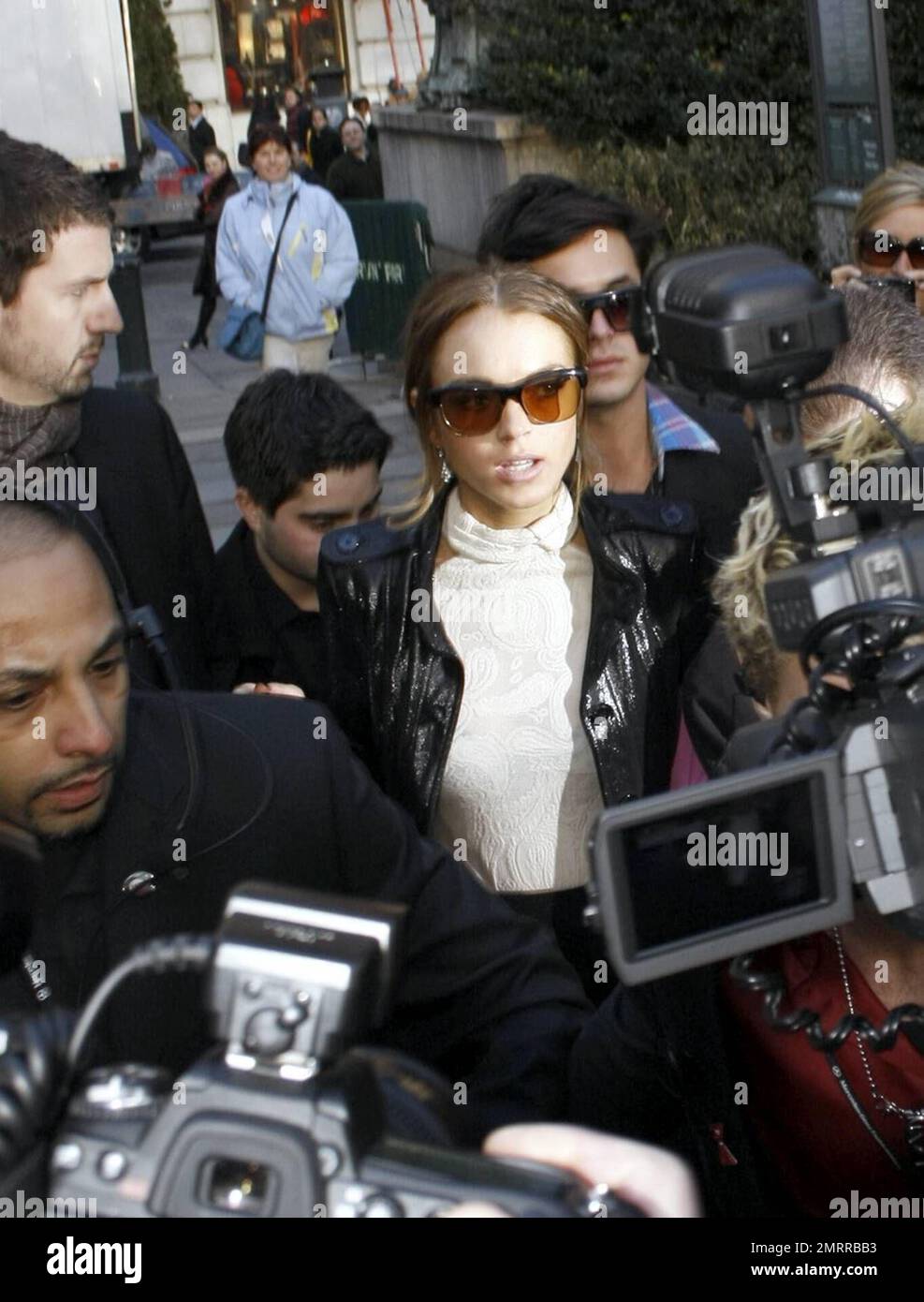 Lindsay Lohan arrives at Samantha Ronson's twin sister Charlotte Ronson ...