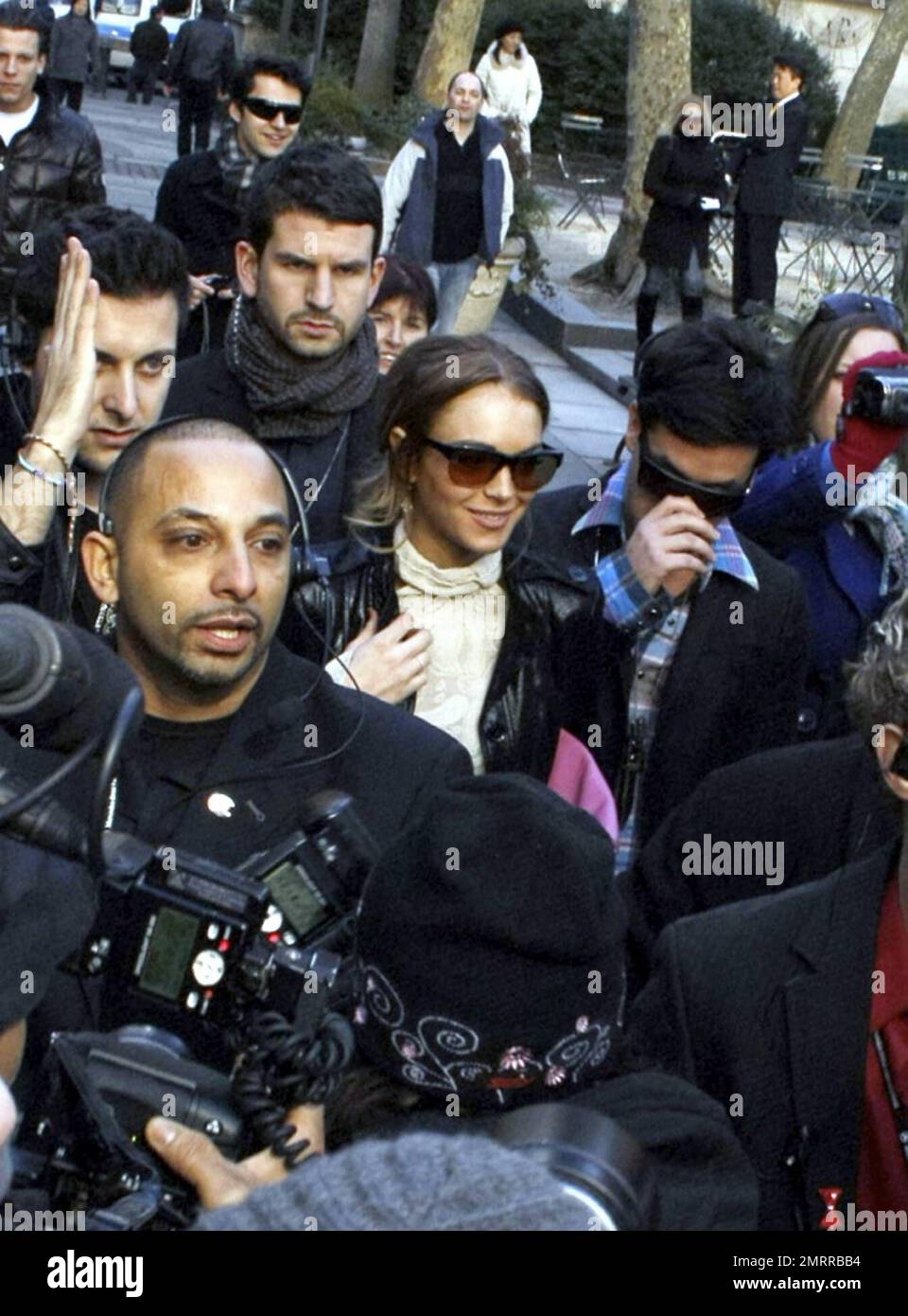 Lindsay Lohan arrives at Samantha Ronson's twin sister Charlotte Ronson ...