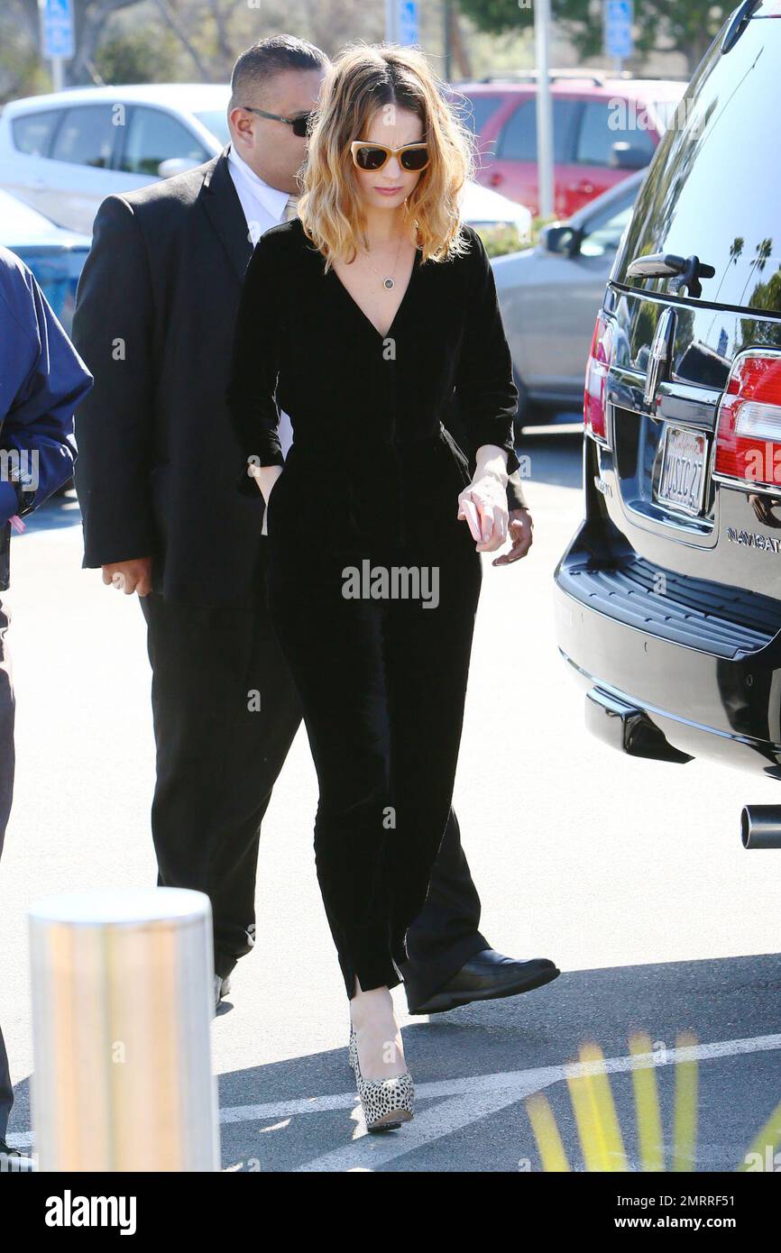 Lily James arrives for her interview with Extra. Los Angeles, CA. 25th ...