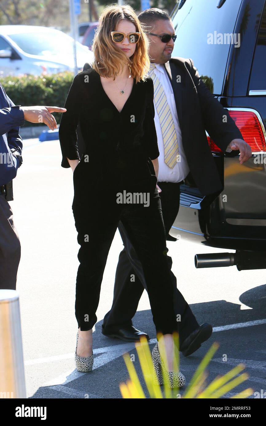 Lily James arrives for her interview with Extra. Los Angeles, CA. 25th ...