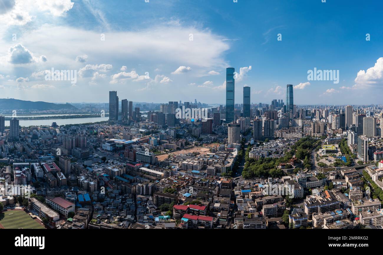 Aerial panoramic view of changsha city Stock Photo - Alamy