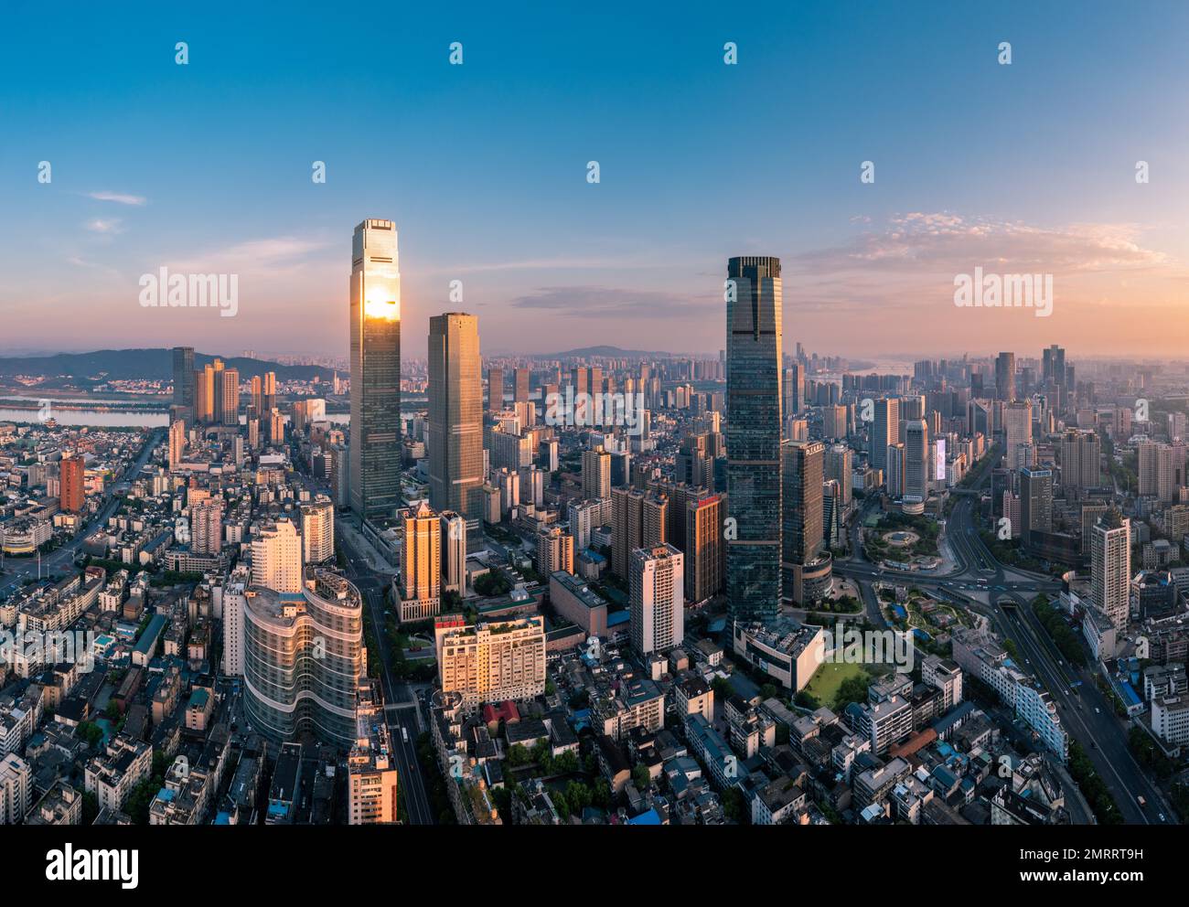 Aerial changsha shimao international financial center world financial ...