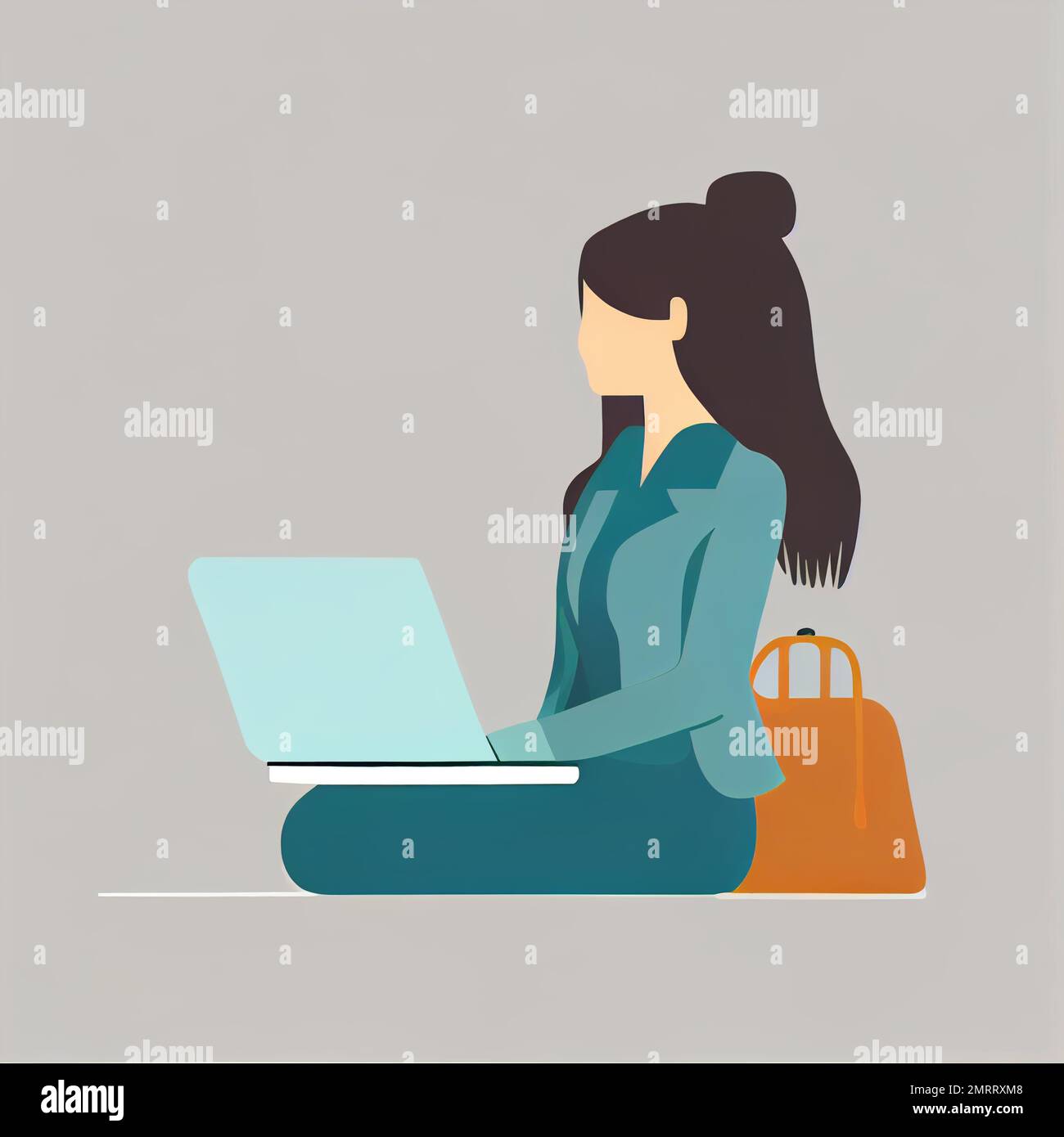 Female character sitting in hi-res stock photography and images - Alamy