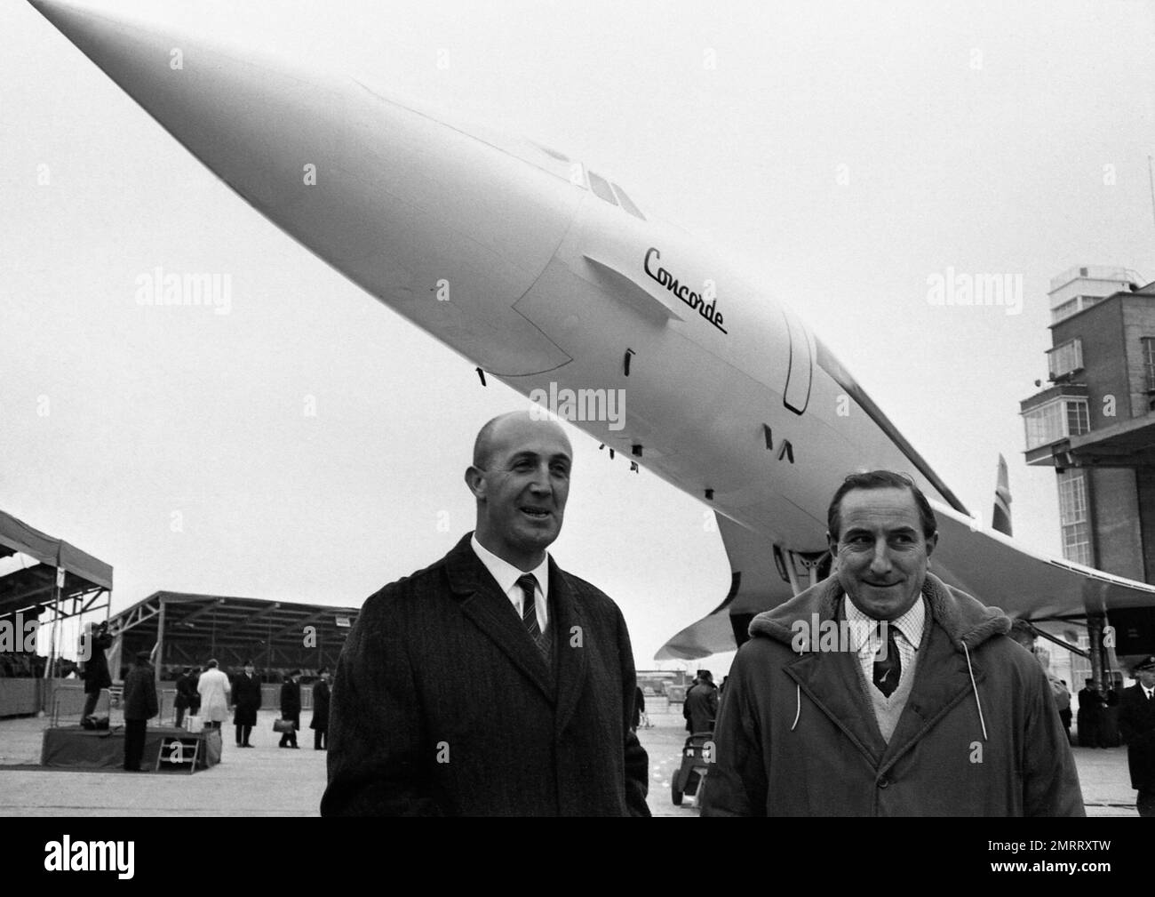 Two test pilots who will fly Concorde, the British-French supersonic ...