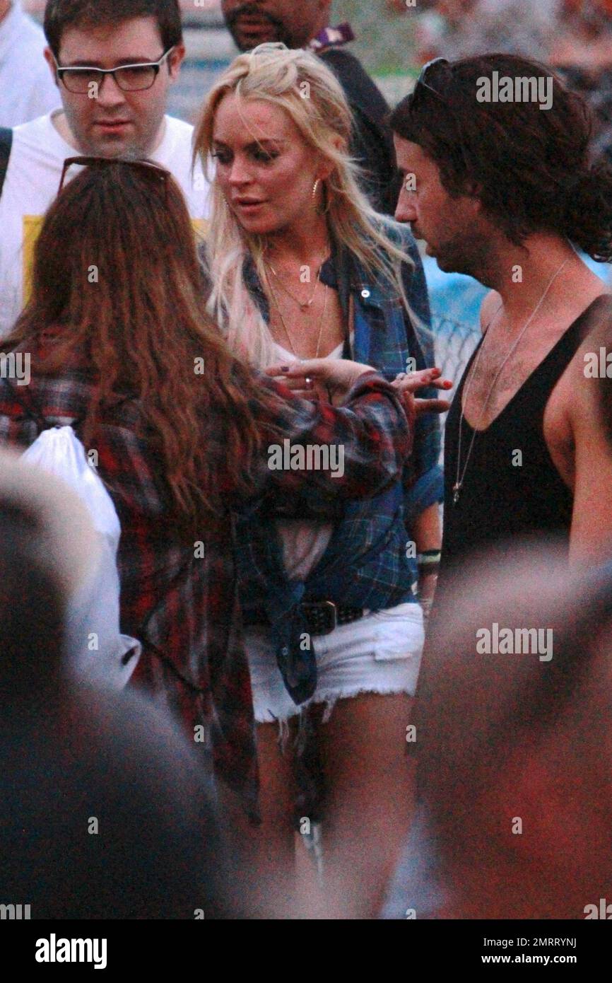 Lindsay Lohan Cut Off Shorts In Denim