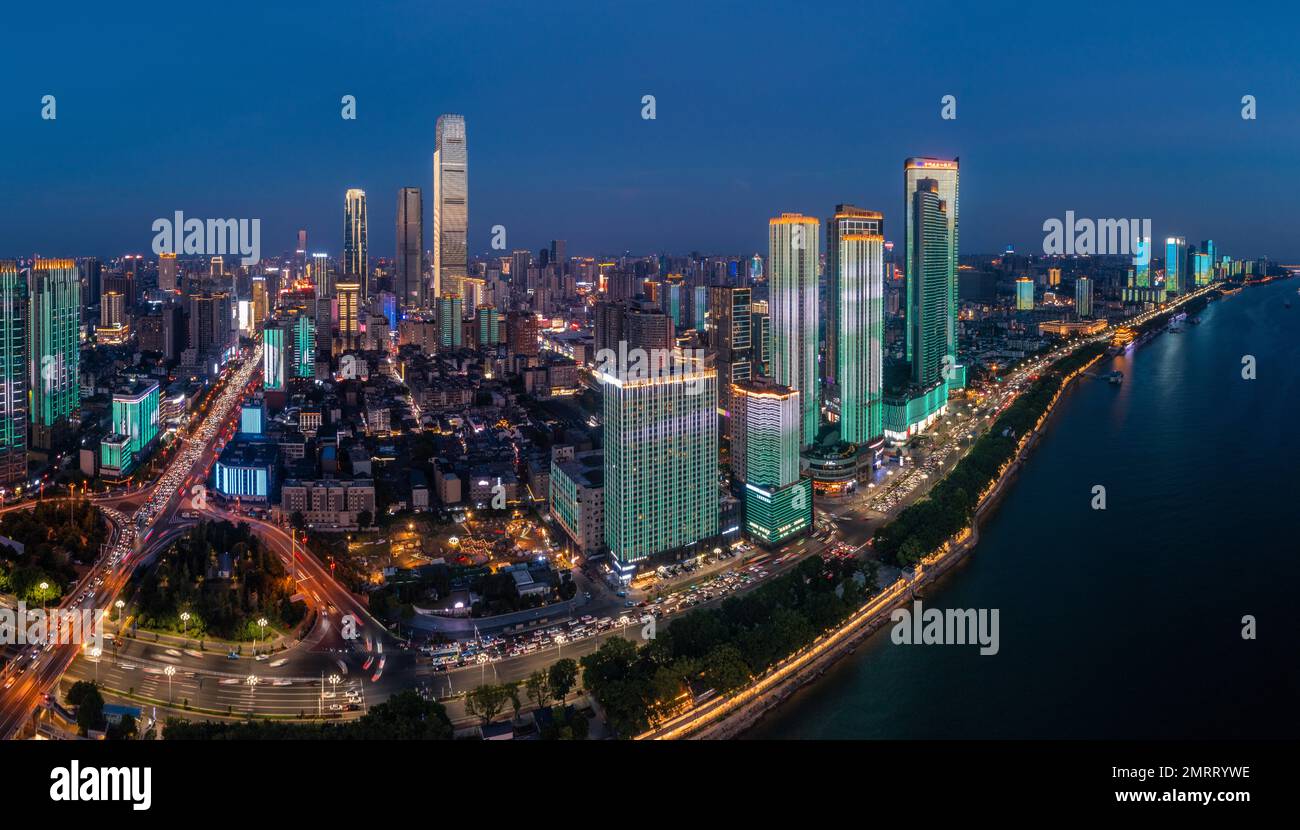 Aerial view of changsha city city panorama Stock Photo - Alamy
