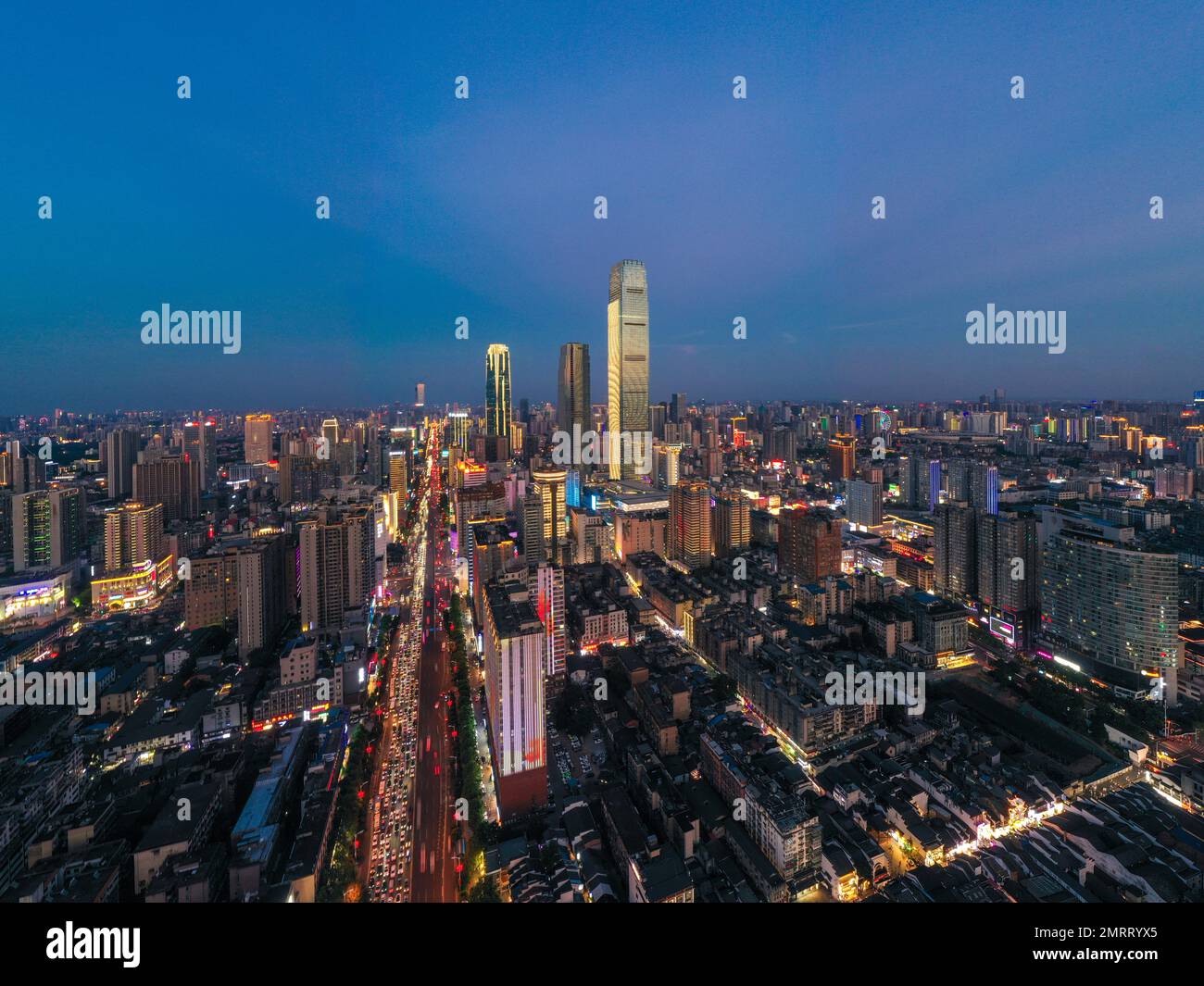 Aerial view of changsha urban city Stock Photo - Alamy
