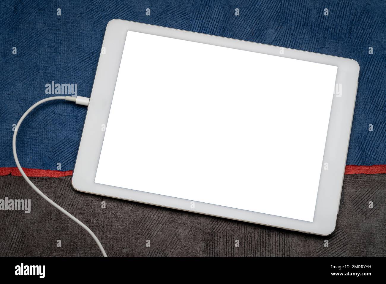 mockup of digital tablet with a blank isolated screen (clipping path ...