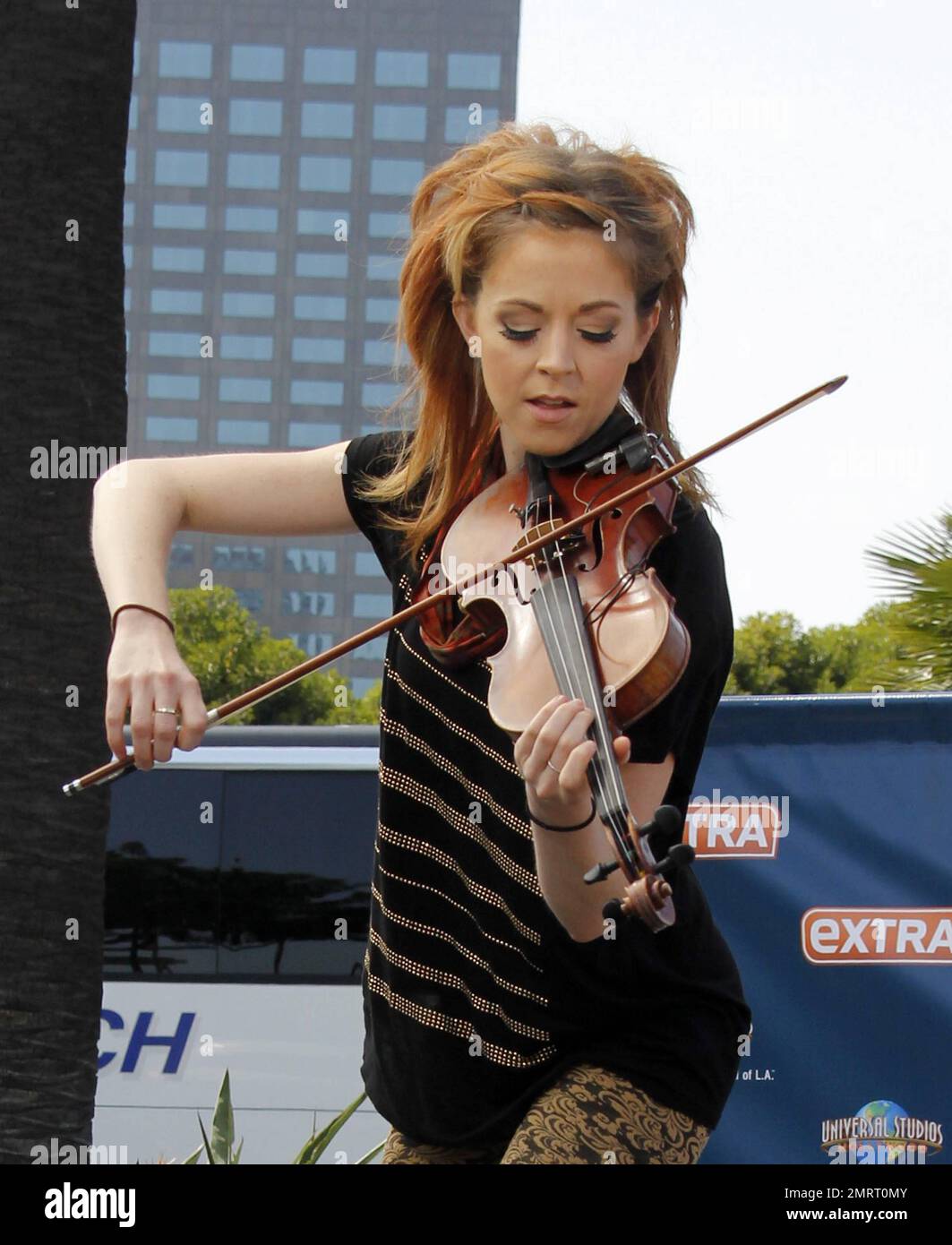 American violinist Lindsey Stirling is spotted at the Universal ...