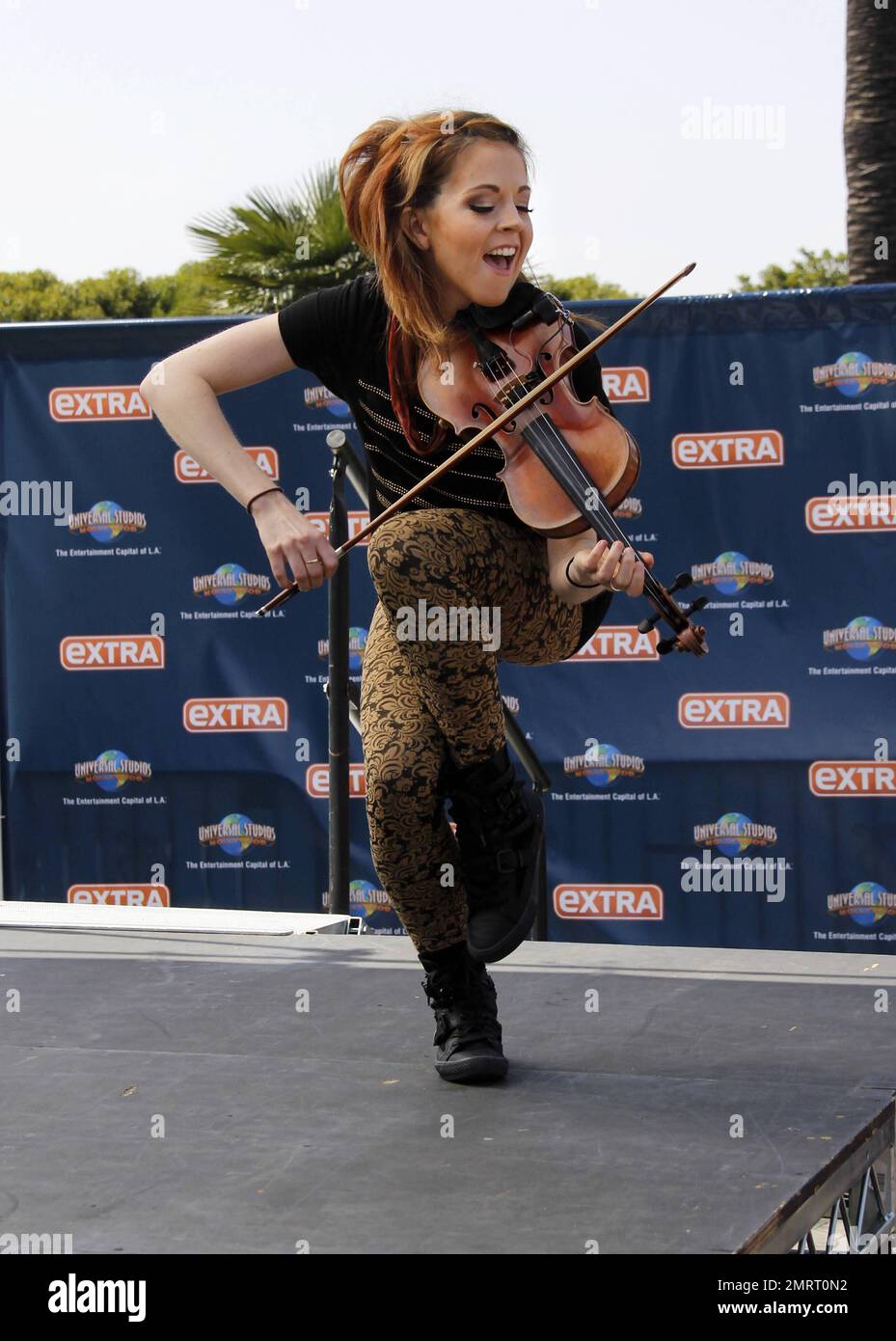 American violinist Lindsey Stirling is spotted at the Universal ...