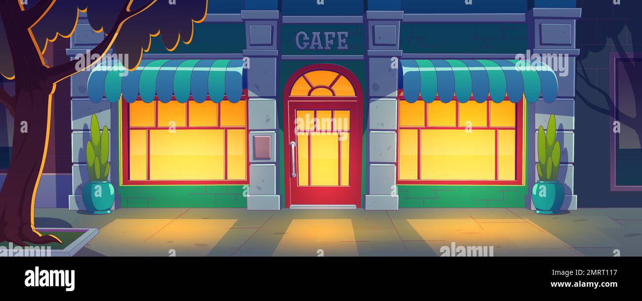 Cartoon Restaurant Exterior