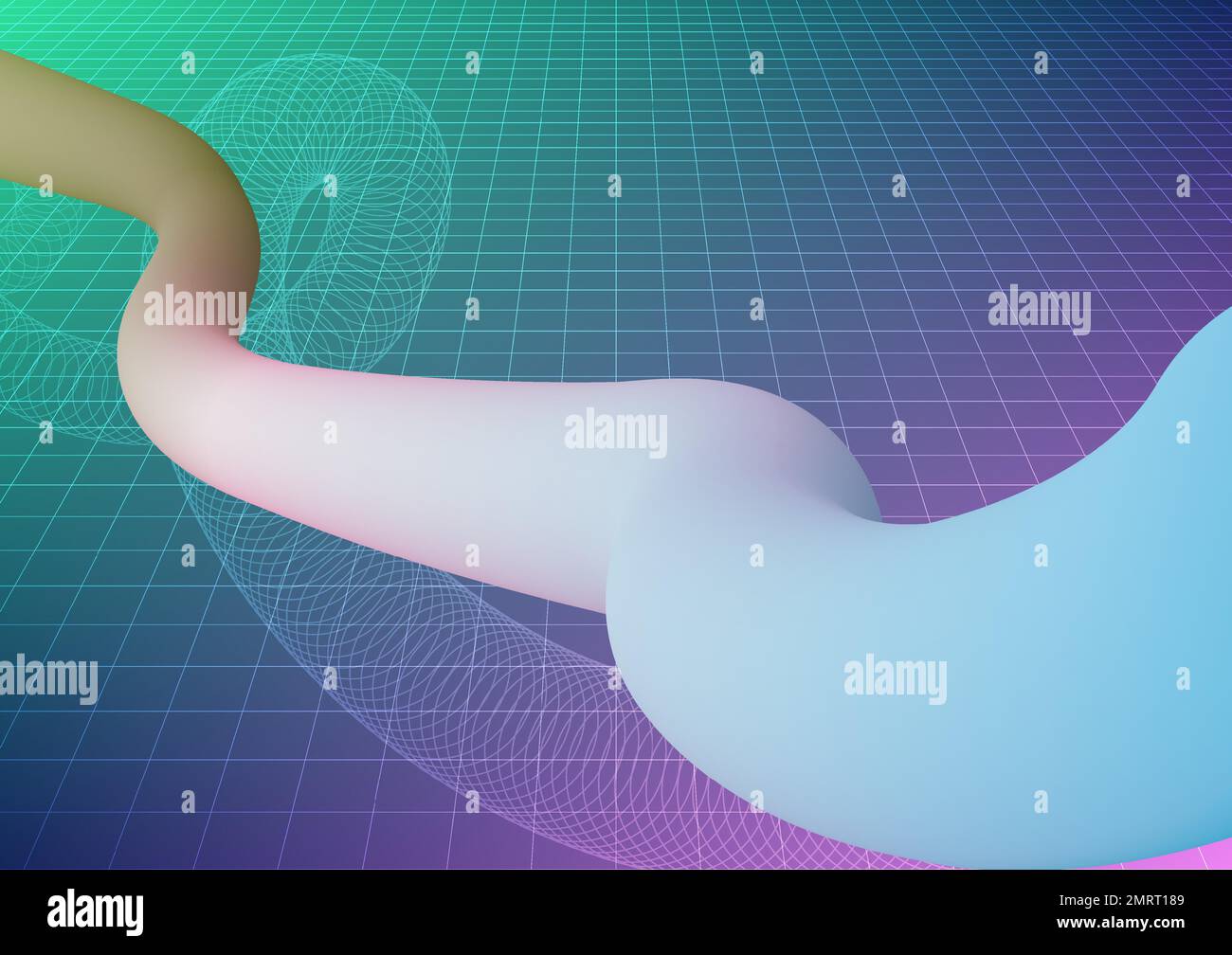 Abstract multicolored spiral line flowing background. Vector ...