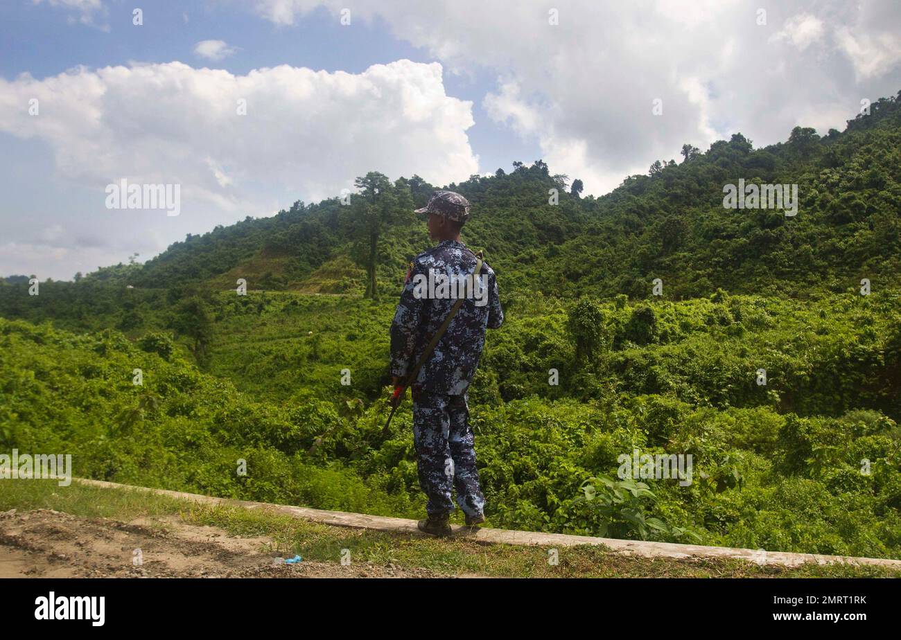 In this Monday, May 28, 2017, file photo, a Myanmar police officer ...