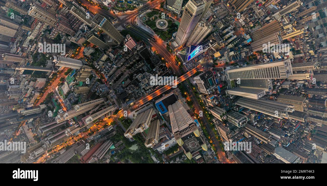 Changsha city financial center area aerial panorama Stock Photo - Alamy