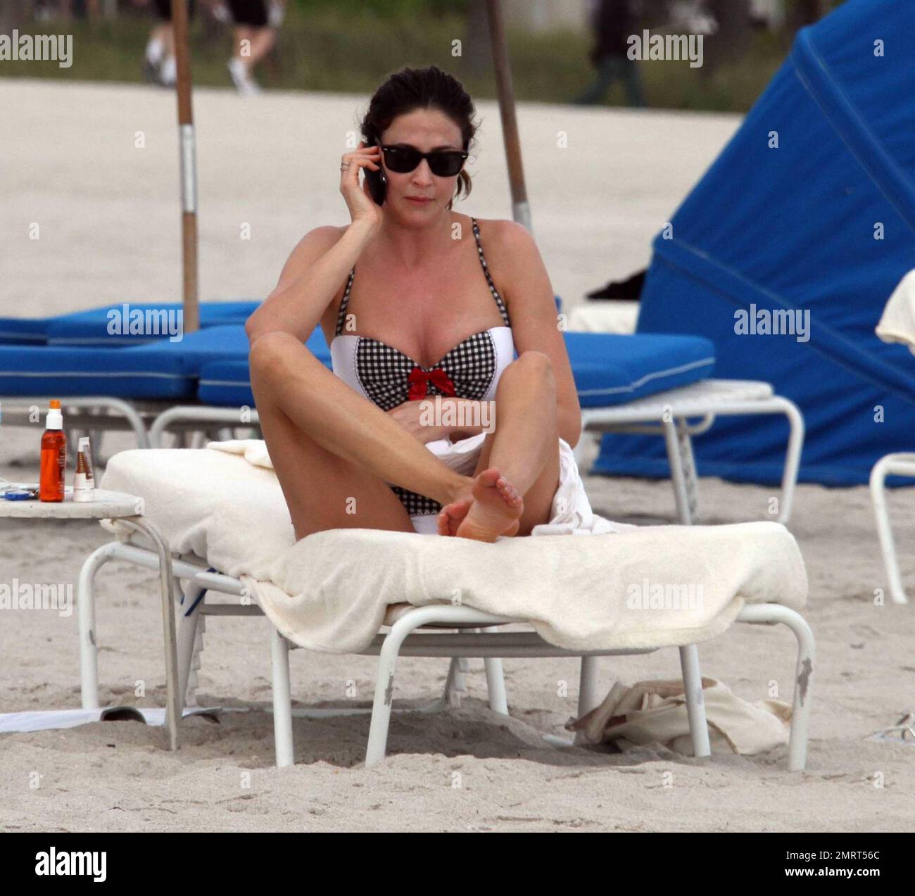 British Bikini Babe Lisa Snowdon Takes A Break From Work To Top Up