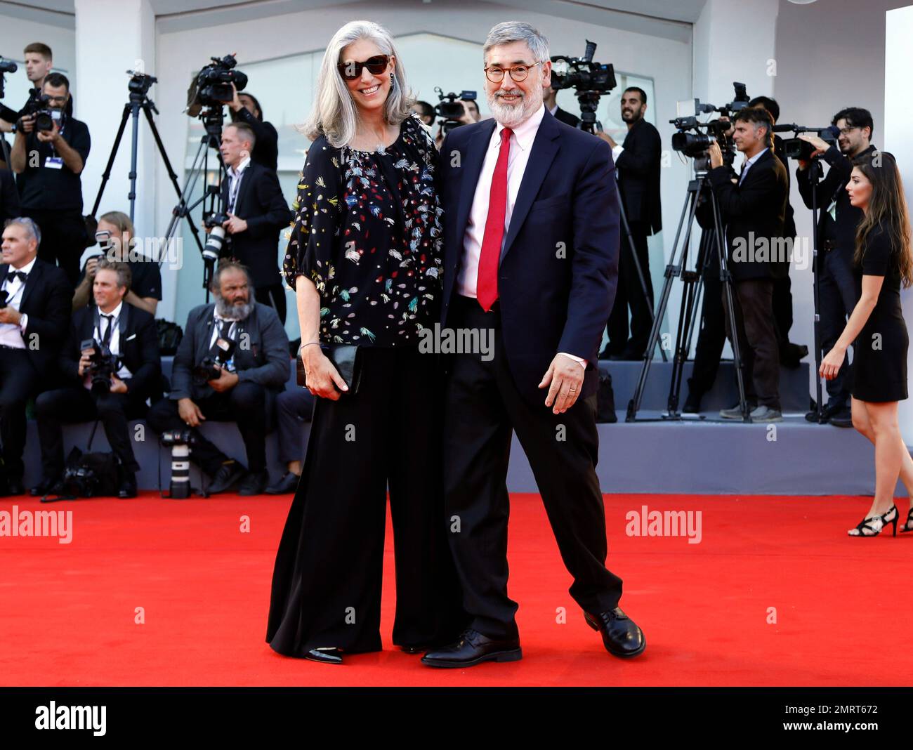 John Landis and his wife Deborah Nadoolman walk the red carpet, at the ...