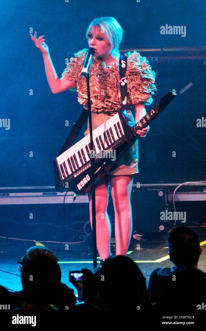 UK electropop singer Little Boots, aka Victoria Hesketh, performs in a ...